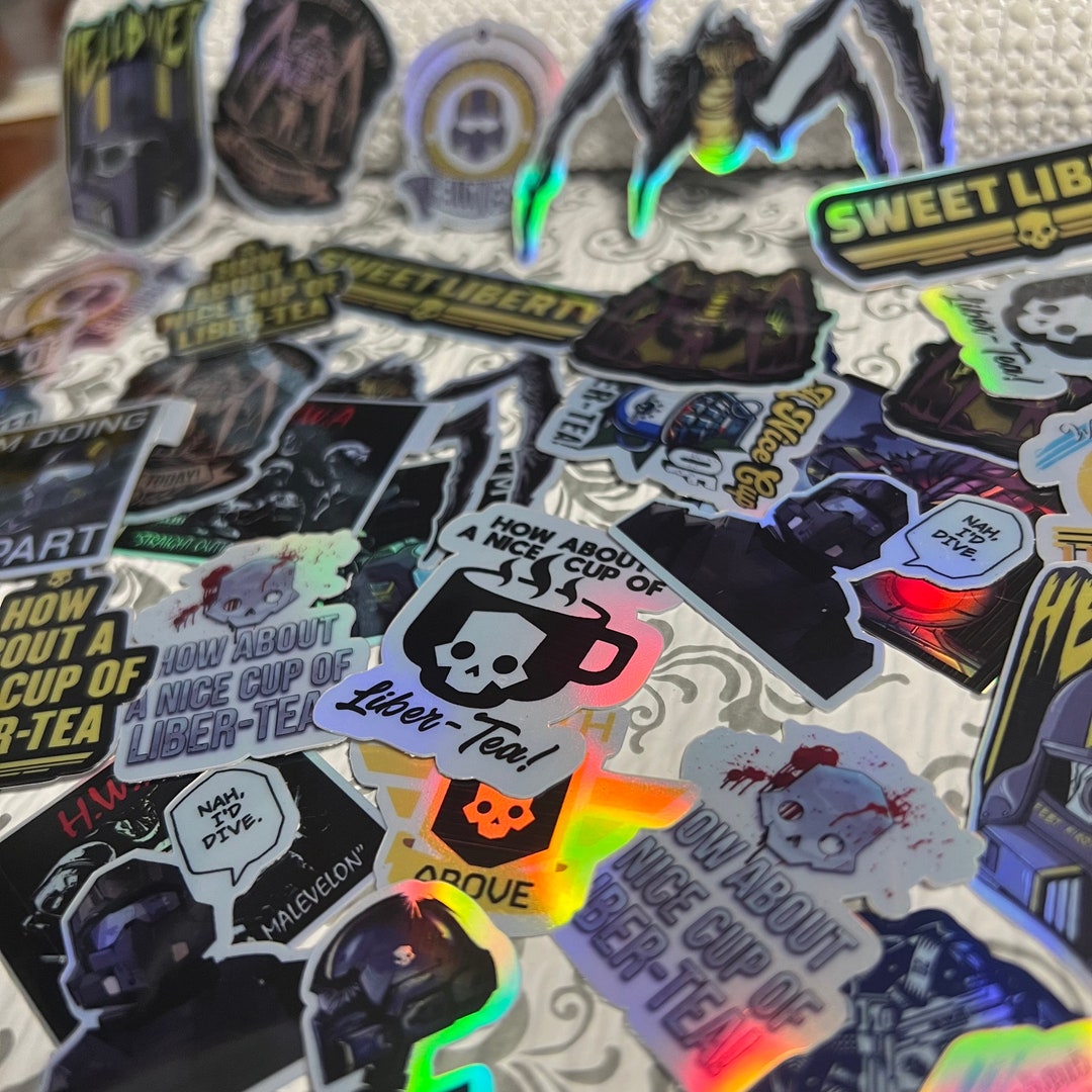 Helldivers 2 Holographic Sticker Decals for Laptop Decal Red Team ...