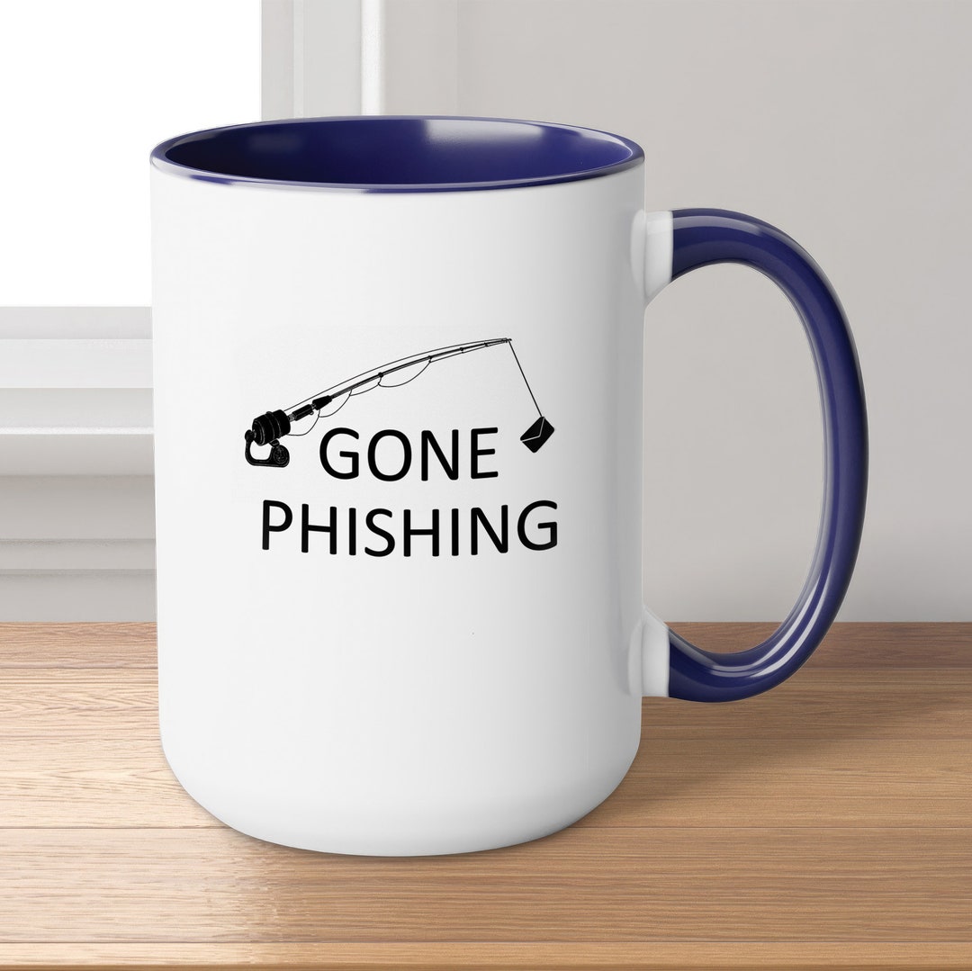 Gone Phishing Two Tone Hacker Mug Cyber Security Networks IT ...