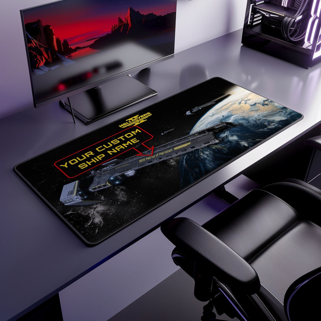 Custom Helldivers 2 Gaming Mouse Pad With Your Super Destroyer Name ...