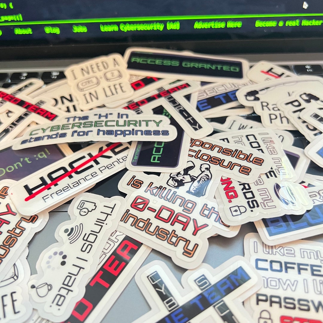 Cybersecurity Sticker Decals for Hacker Laptop Decal Red Team Cybersec ...