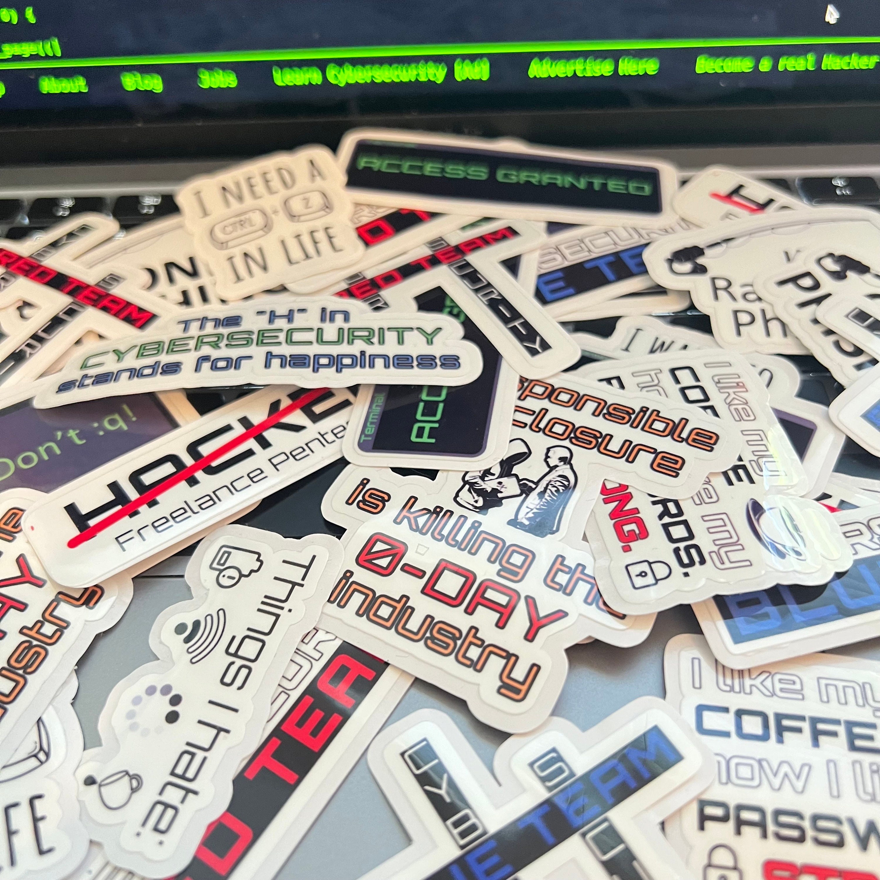 Cybersecurity Sticker Decals for Hacker Laptop Decal Red Team Cybersec ...