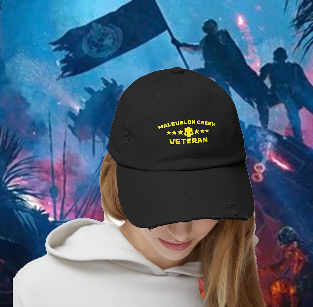 Distressed Helldivers 2 Malevelon Creek Hat for Gamers Spread Managed ...