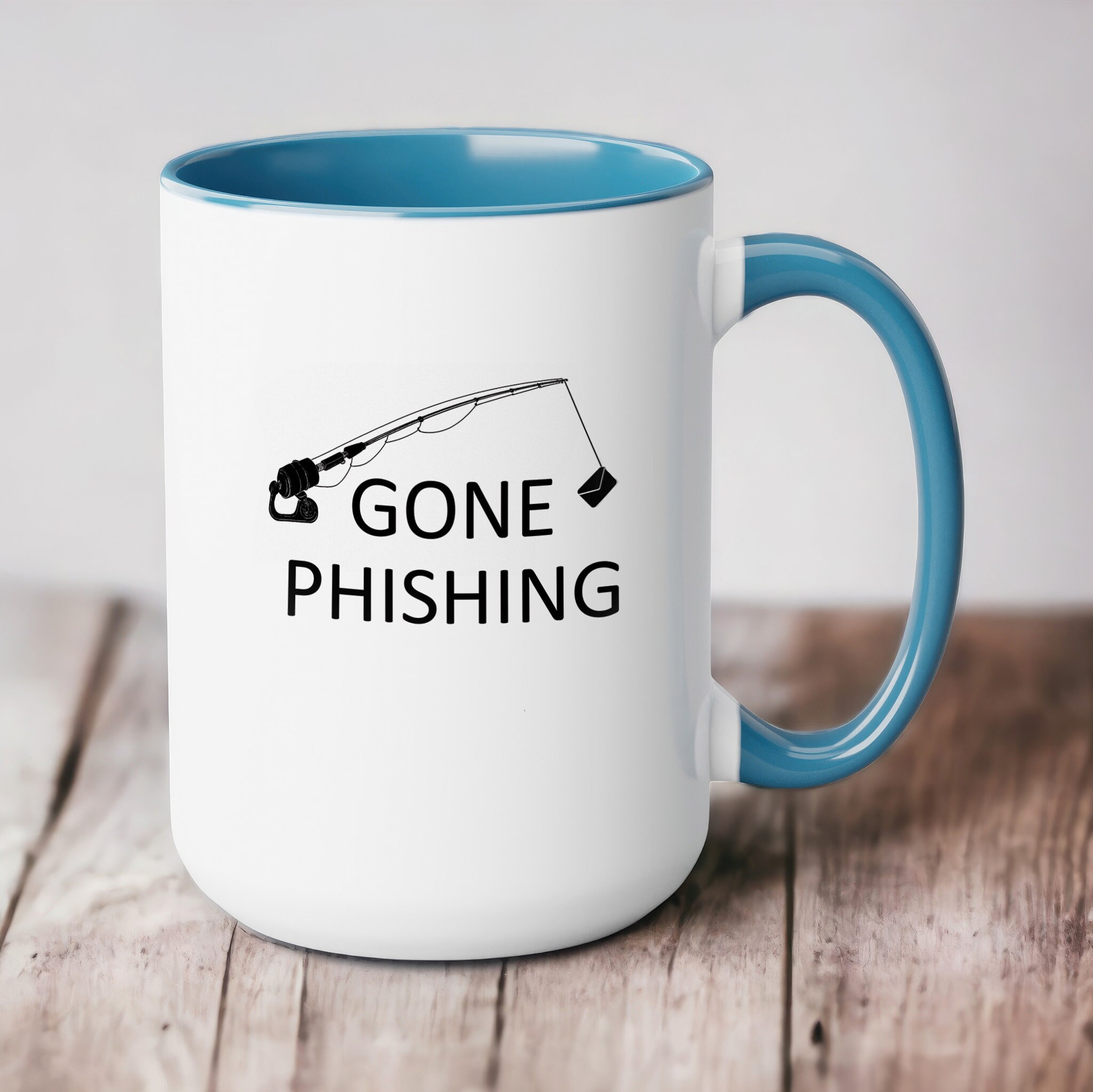 Gone Phishing Two Tone Hacker Mug Cyber Security Networks IT ...