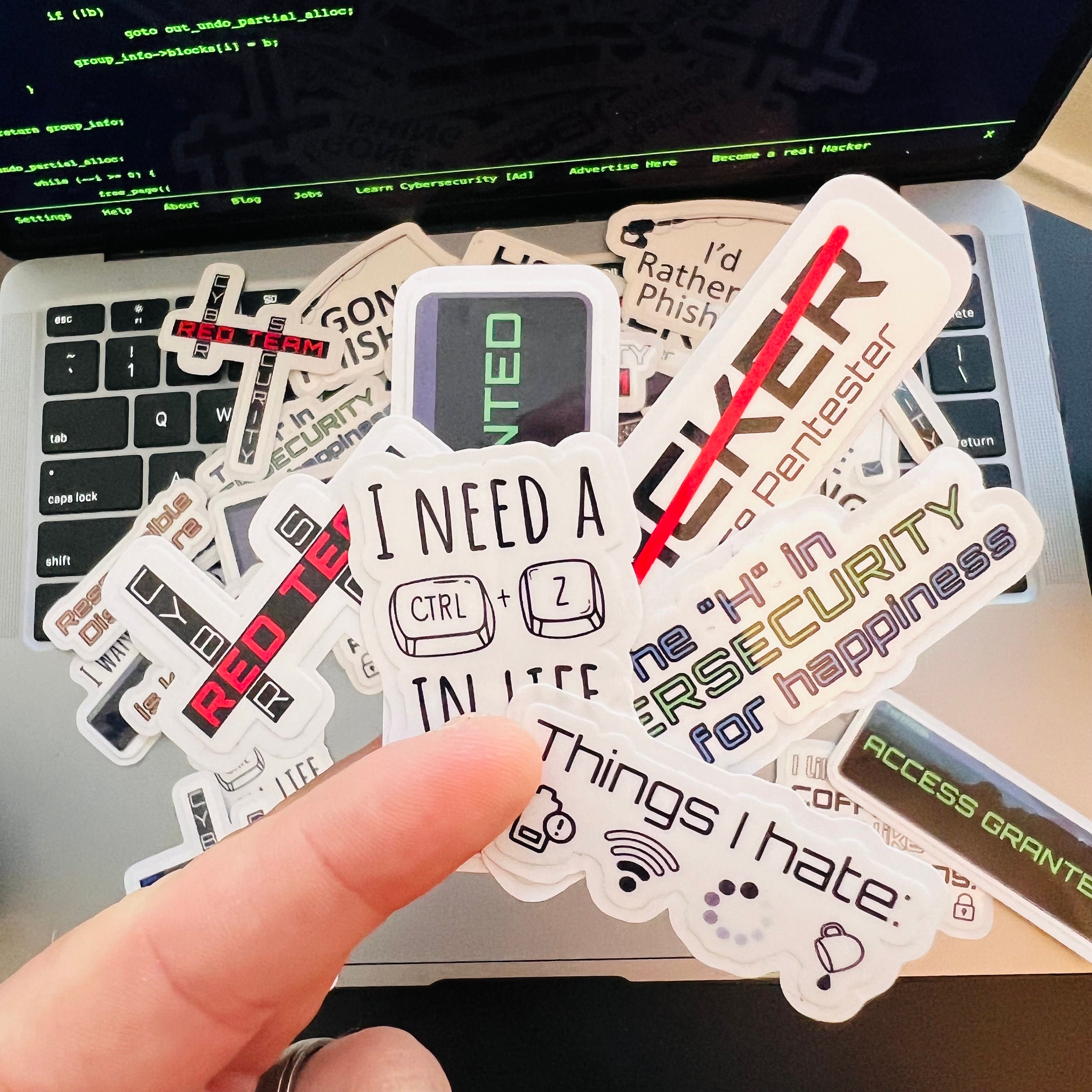 Cybersecurity Sticker Decals for Hacker Laptop Decal Red Team Cybersec ...