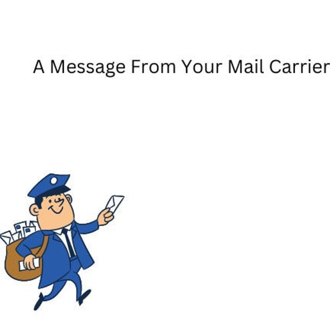Mailman Letter Carrier Sticky Note Delivering a Message. - Etsy