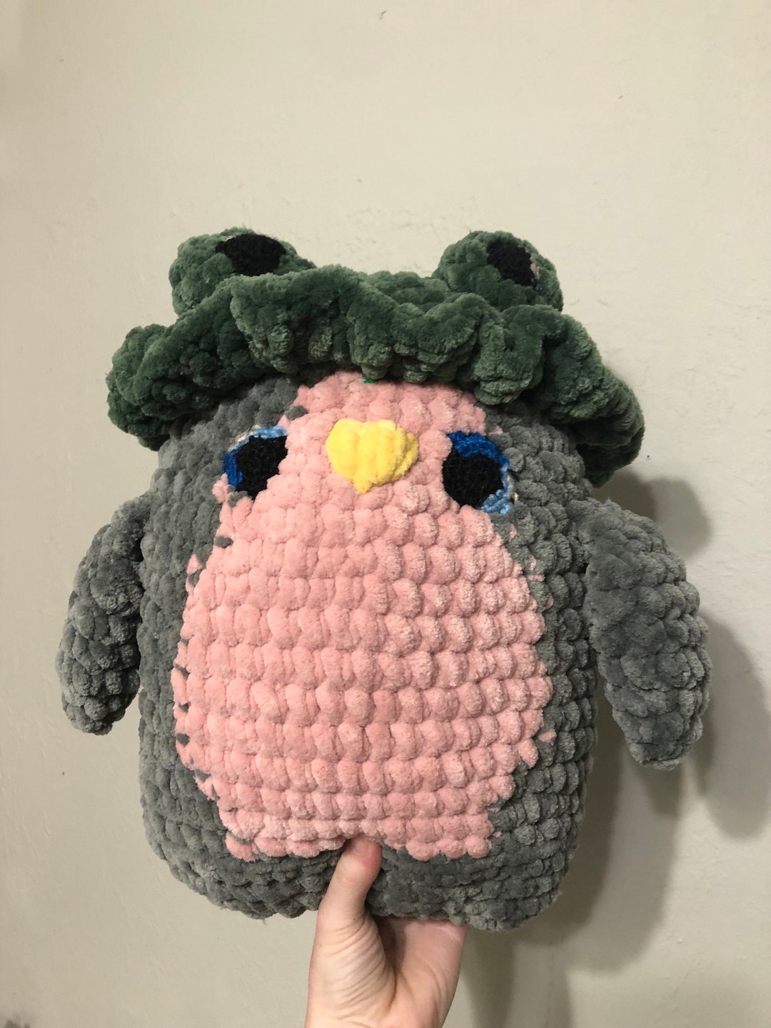 Crocheted Penguin With Frog Hat - Etsy