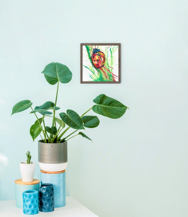 Lady Bug Art, Lady Bug Print, Lady Bug Decor, Lady Bug Art Print, Lady ...