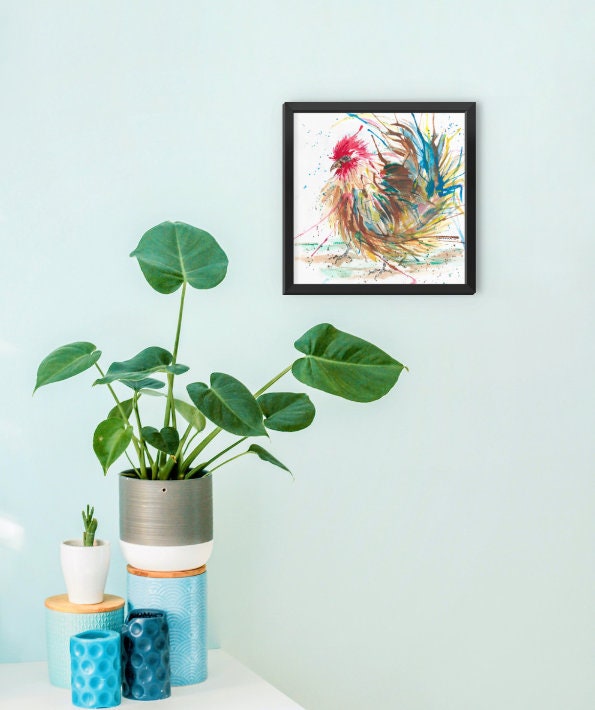 Chicken Art, Chicken Print, Chicken Decor, Chicken Art Print, Chicken ...