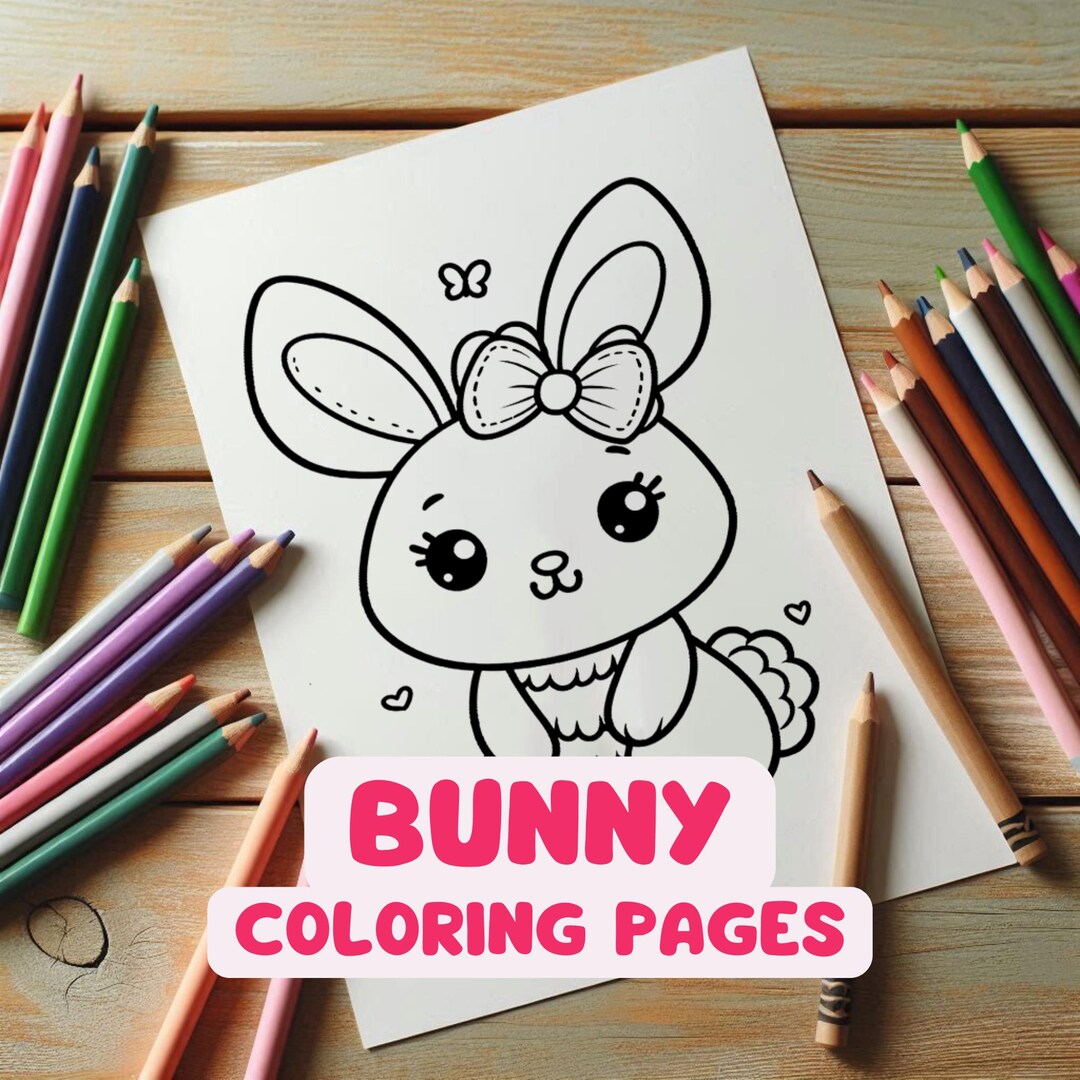 Bunny Coloring Pages - 30 Printable Rabbit Designs - DIY Kids Coloring ...