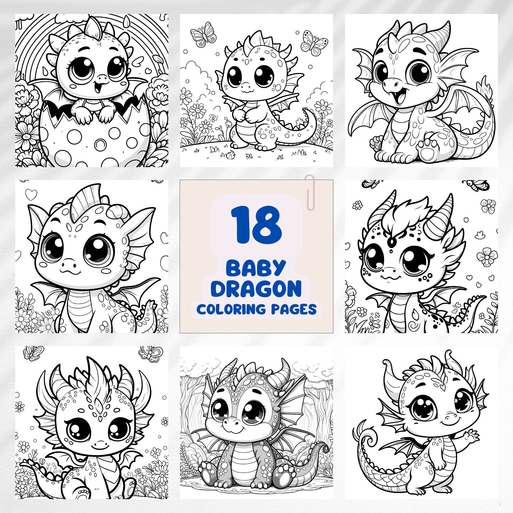 Baby Dragon Coloring Pages 18 Printable Baby Dragon Designs DIY Kids ...