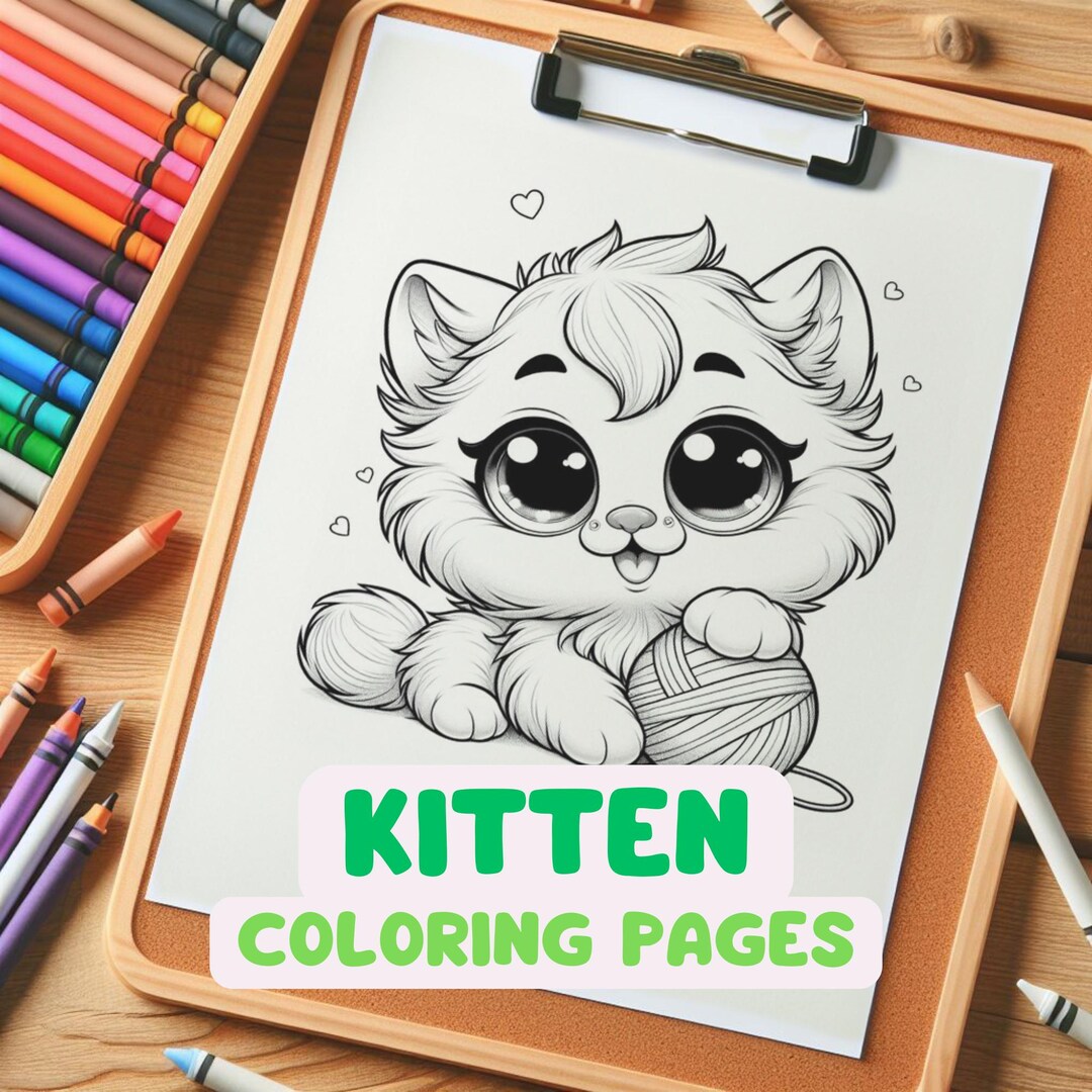 Kitten Coloring Pages - 14 Printable Cute Kitten Designs - DIY Coloring ...