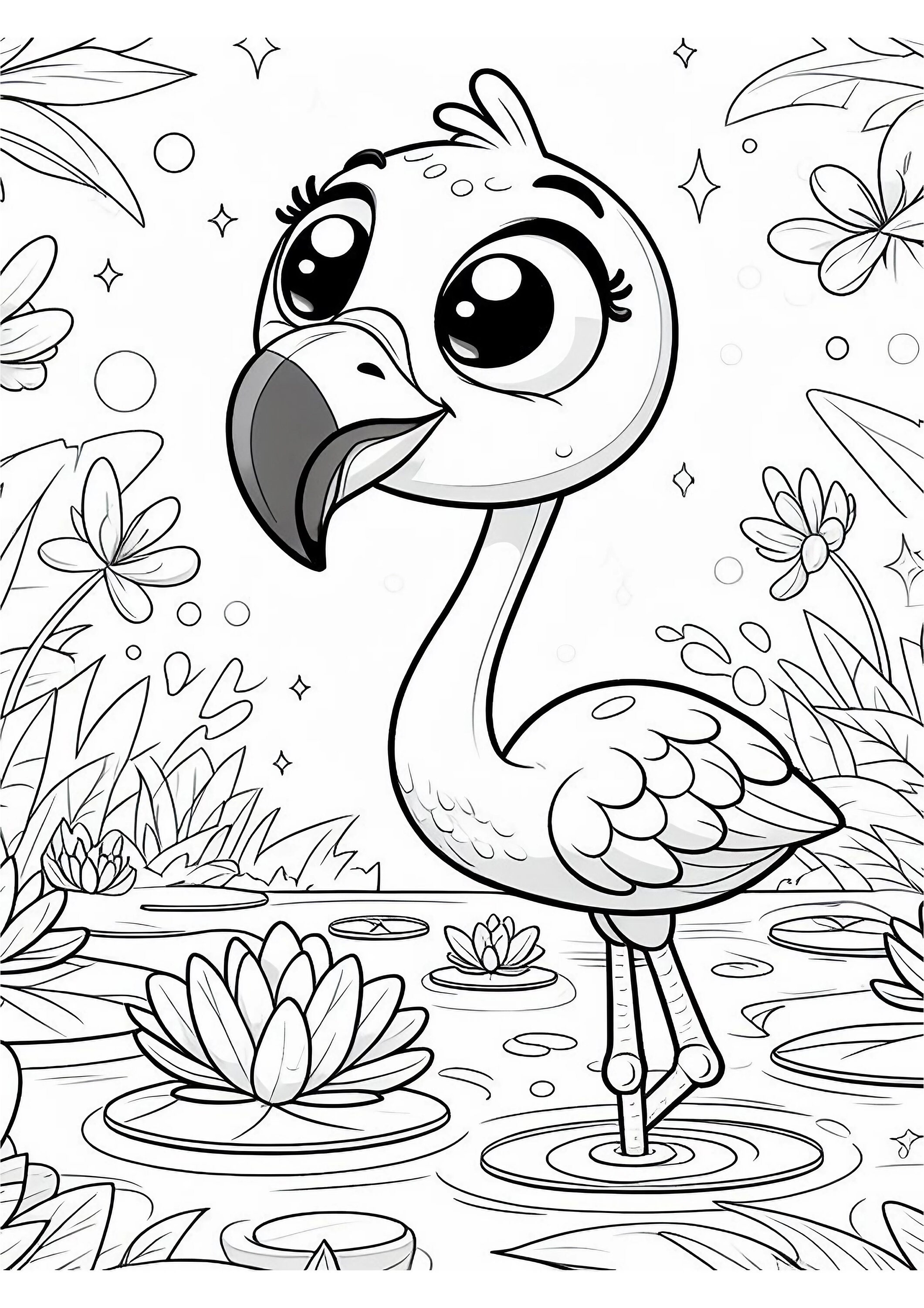 Flamingo Coloring Pages | 14 Printable Tropical Bird Activity Sheets ...