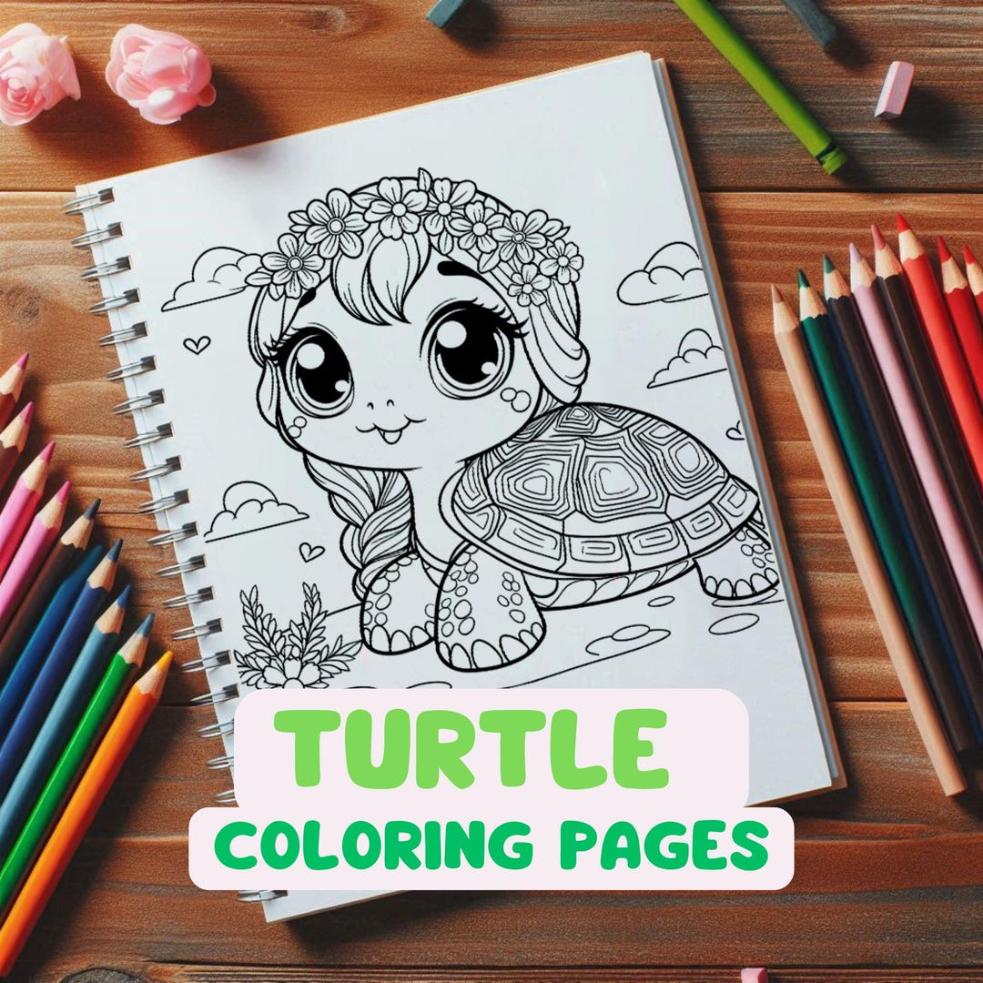 Turtle Coloring Pages - 30 Printable Land & Sea Turtle Designs - DIY ...