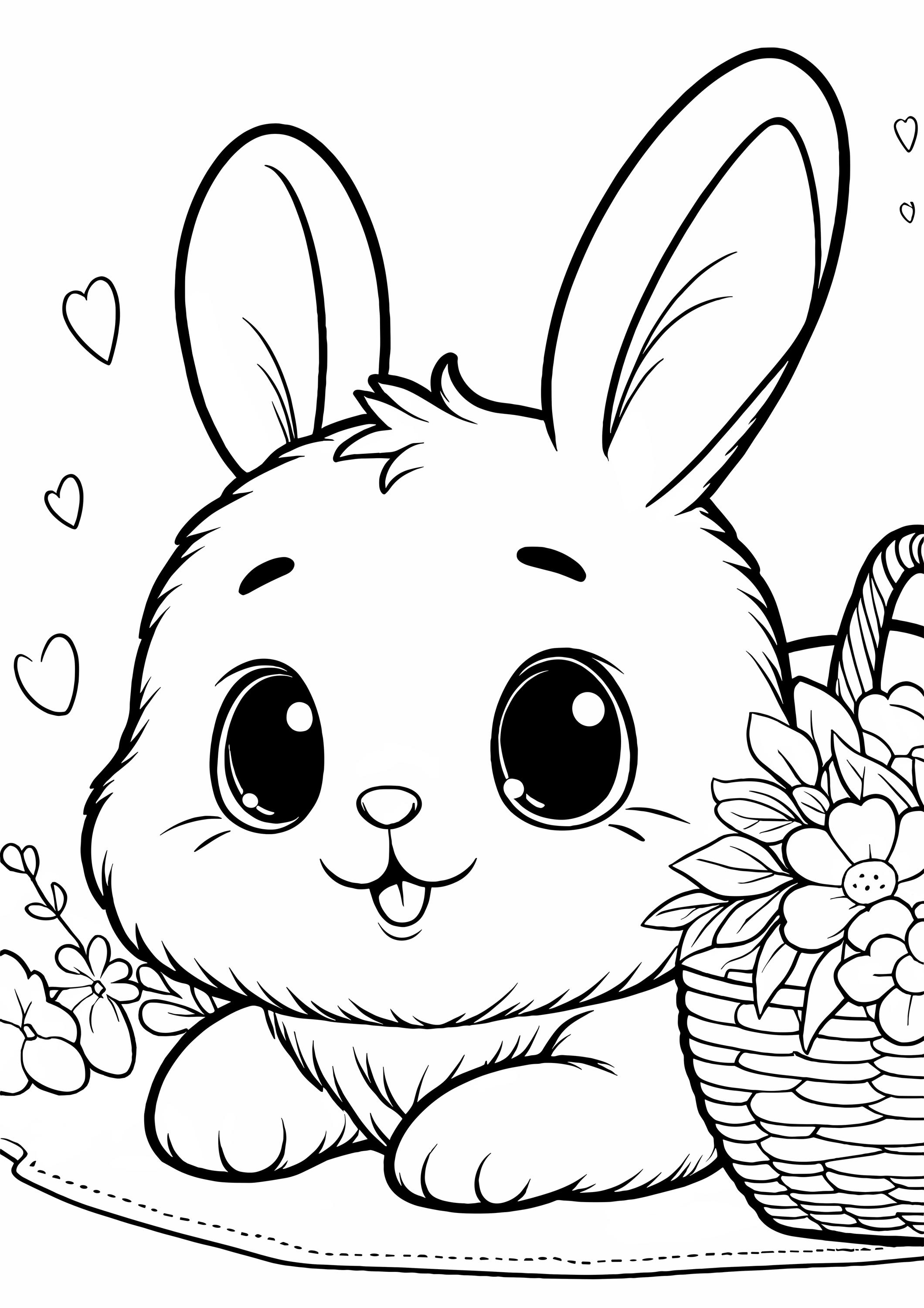 Bunny Coloring Pages - 30 Printable Rabbit Designs - DIY Kids Coloring ...