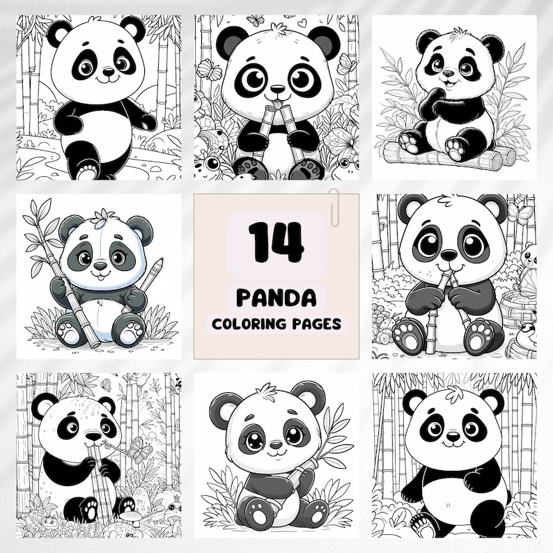 Panda Coloring Pages 14 Printable Panda Designs DIY Kids Coloring ...