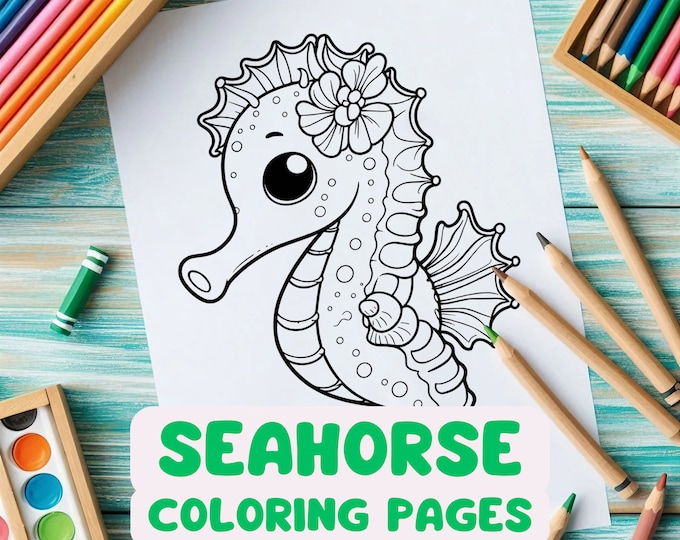 Foldable Seahorse Life Cycle Learning Activity for Kids | Marine Life ...
