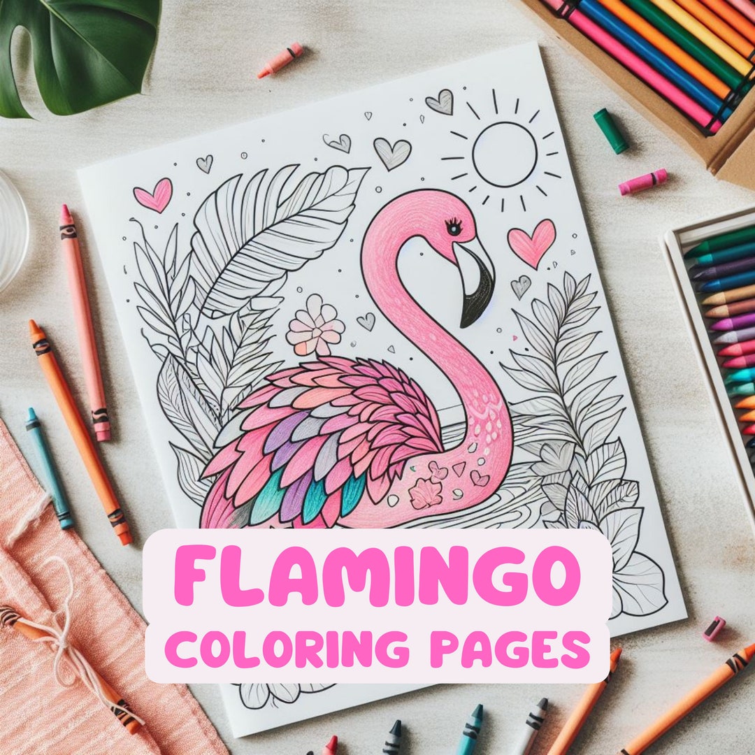 Flamingo Coloring Pages - 14 Printable Flamingo Designs - DIY Kids ...
