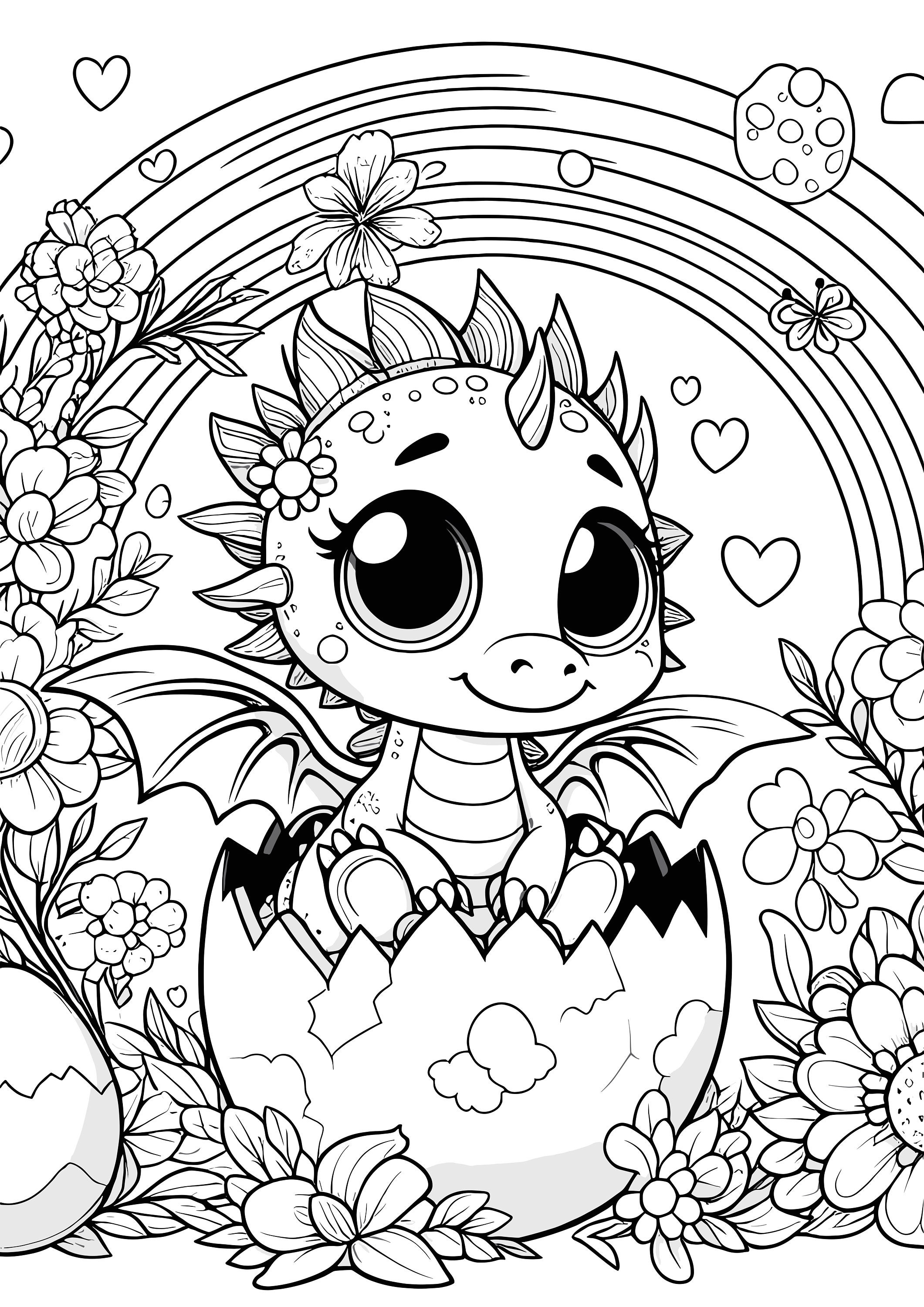 Baby Dragon Coloring Pages 18 Printable Baby Dragon Designs DIY Kids ...