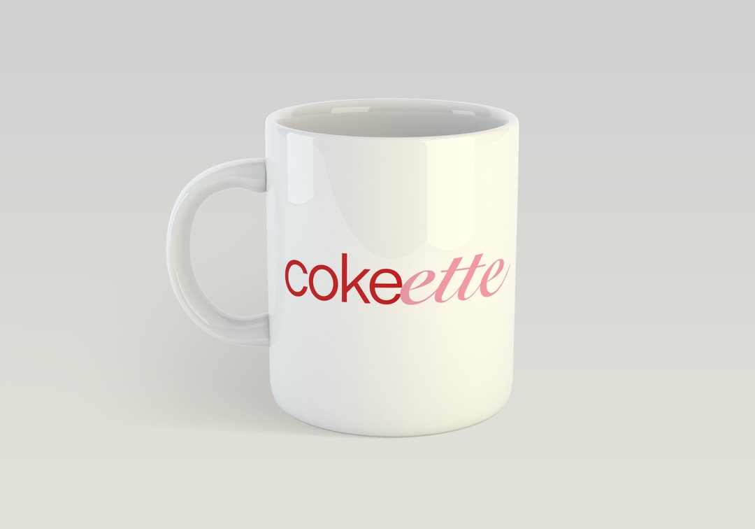 Coke-ette, Coquette, Diet Coke Ceramic Mug, 11oz - Etsy
