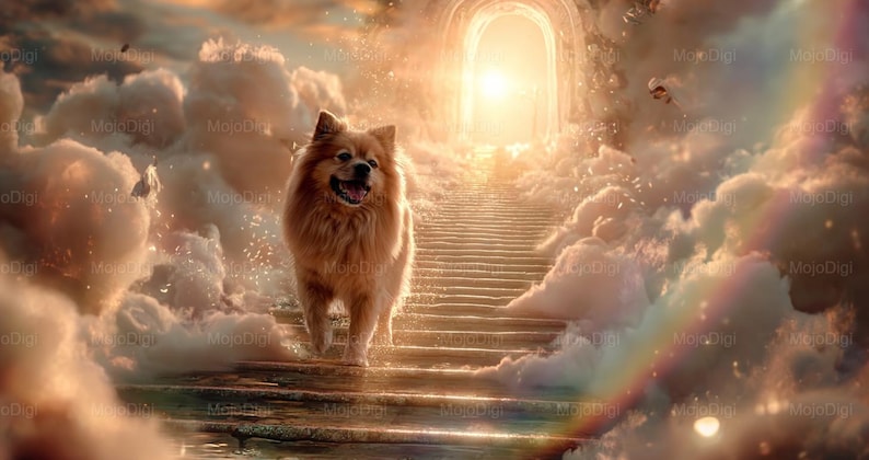 Rainbow Bridge Pet Memorial Backgrounds | Heaven Clouds (digital ...