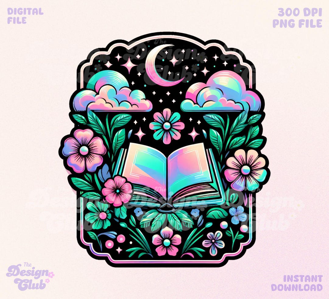 Midnight Readers Book Club PNG, Book Lover Clipart, Booktrovert ...