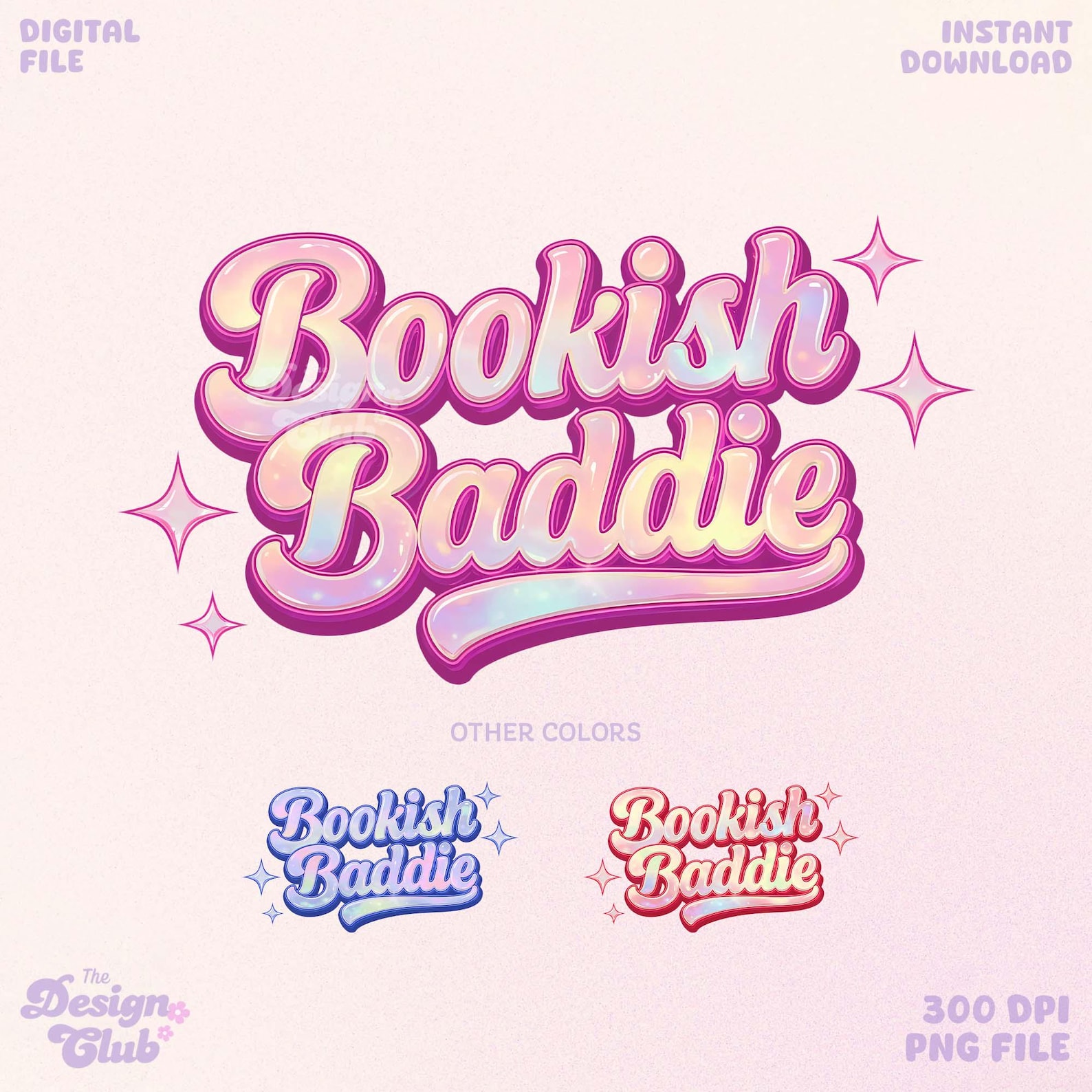 Bookish Baddie PNG, Book Lover Clipart, Aesthetic Bookworm, Y2k Reader ...