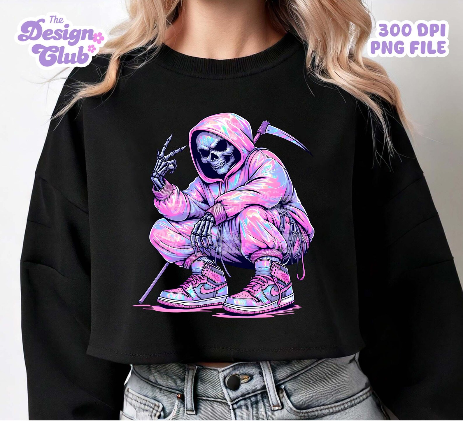 Gangster Skeleton PNG, Funny Grim Reaper Clipart, Urban Streetwear Hip ...