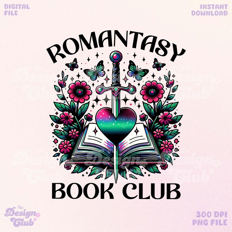 Romantasy Book Club PNG, Smutty Book PNG, Reading Books Lover ...