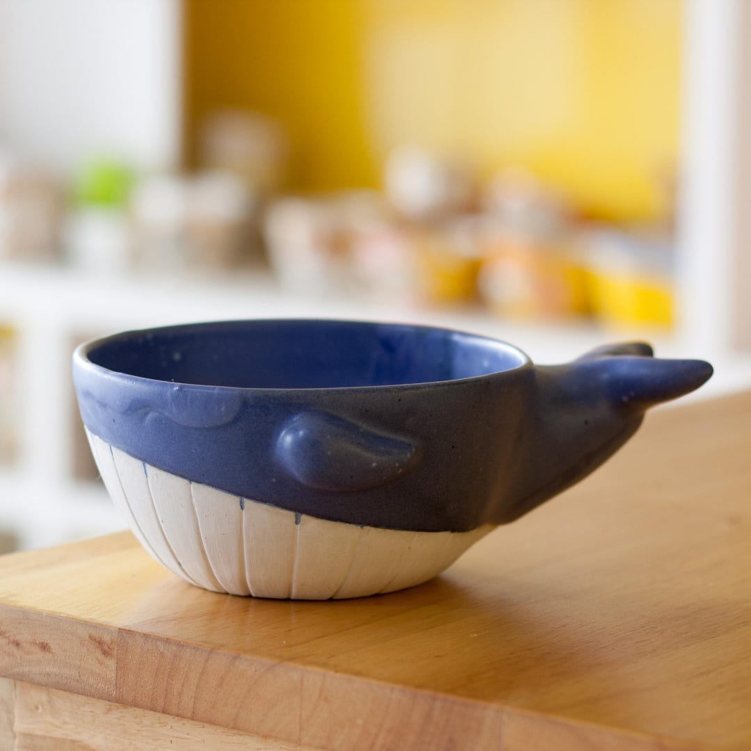 Blue Whale Ceramic Bowl - Handmade Unique Whale Shaped Dish,ocean ...
