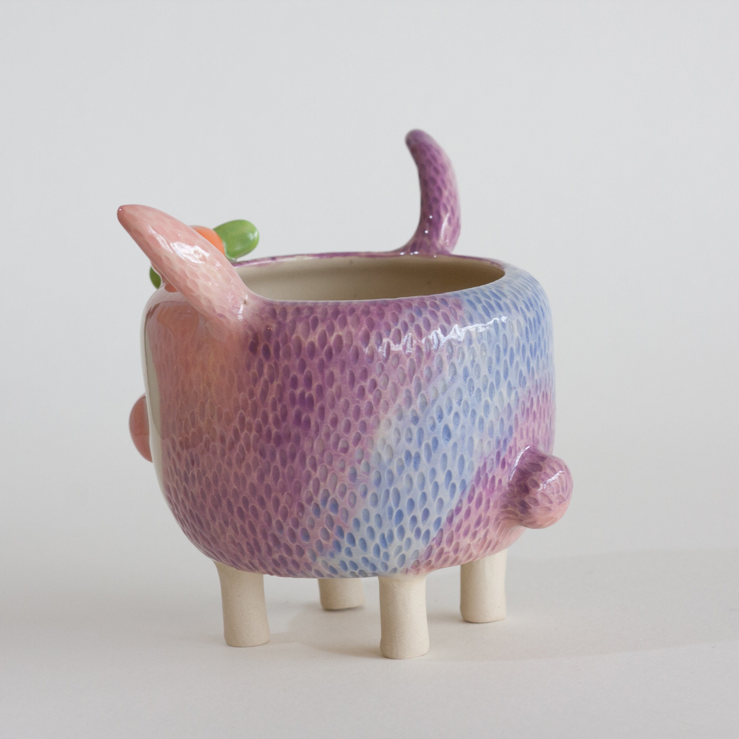 Space Bunny Plant Pot,pottery,cactus Pot,cute Cony Pot,animal Plant Pot ...