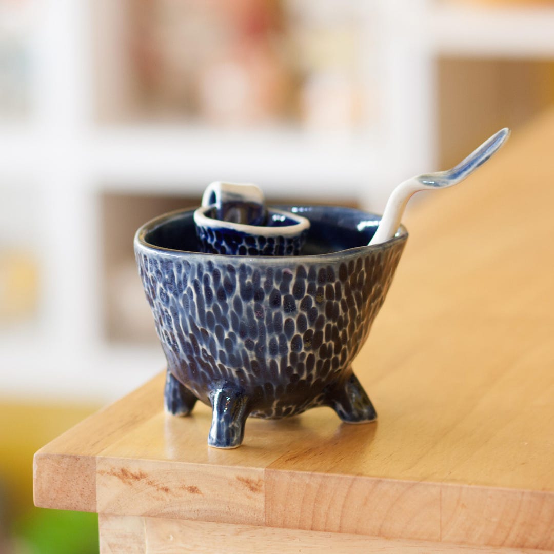 Handmade Ceramic Tea Mug With Detachable Strainer and Spoon - Unique ...