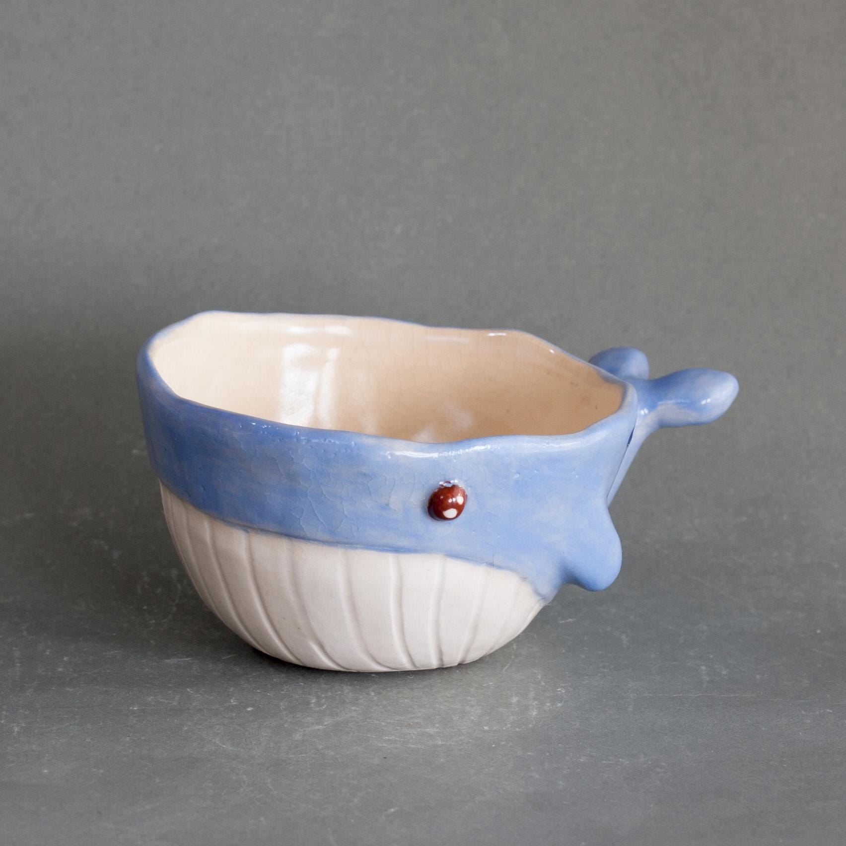 Handmade Blue Whale Ceramic Cup-cute Pottery Mug,ocean-themed Mug ...