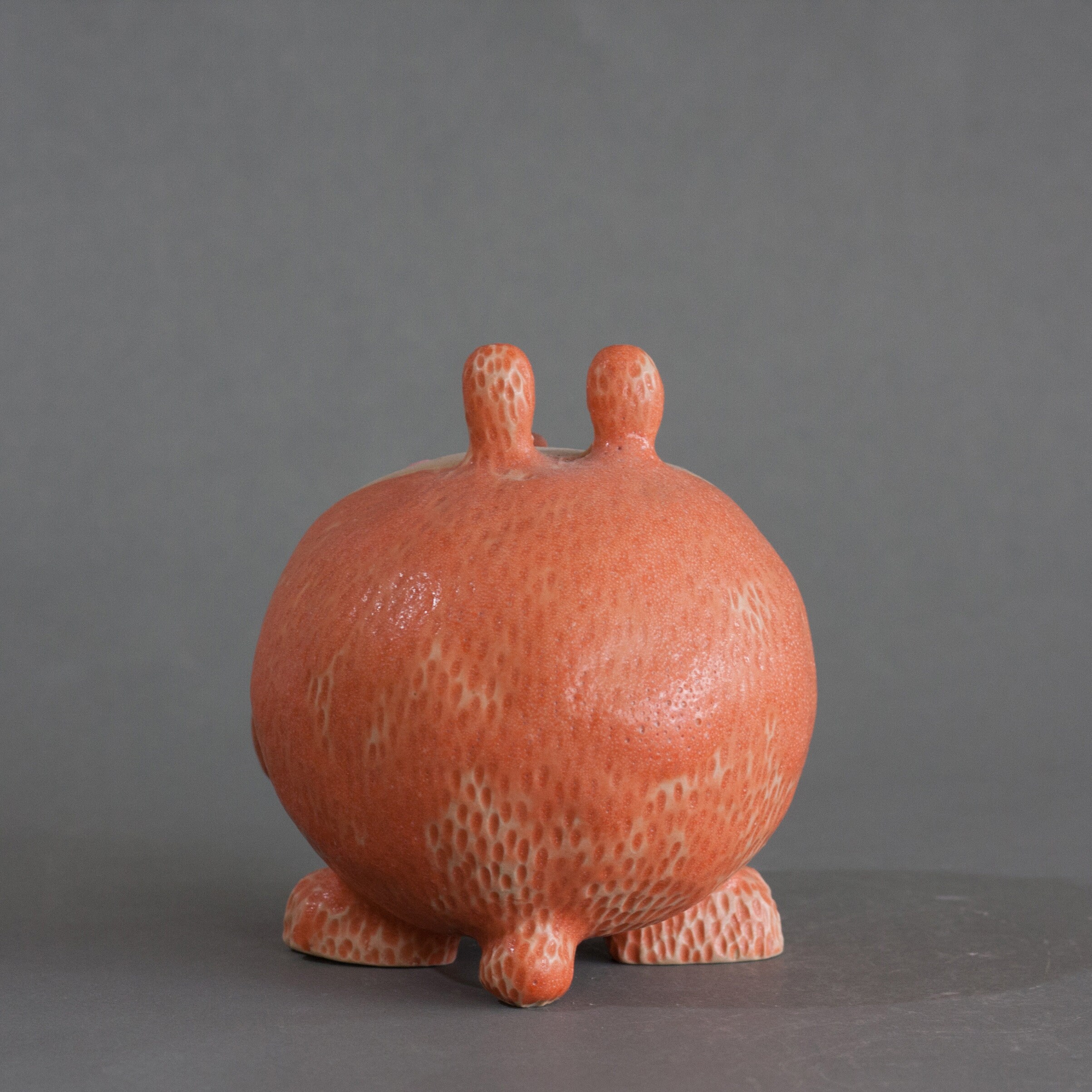 Ceramic Rabbit Sculpture, Handmade Rabbit Figurine,ceramic Bunny,orange ...