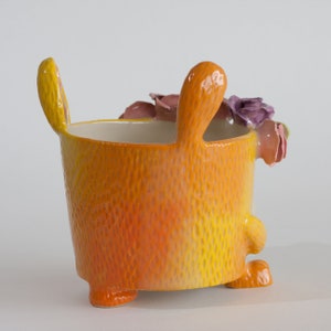 Cute Bunny Plant Pot,pottery,cactus Pot,cute Cony Pot,animal Plant Pot ...