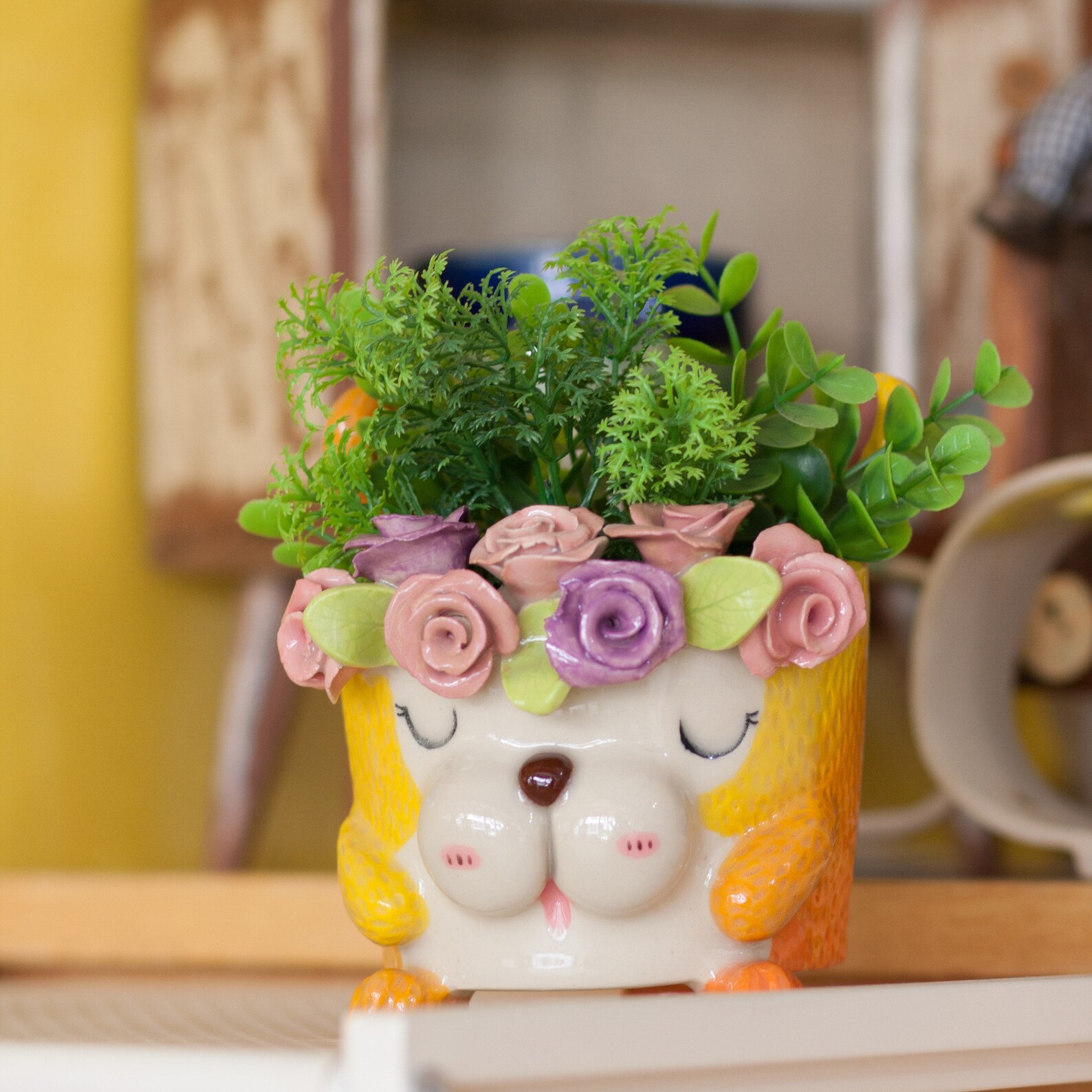 Cute Bunny Plant Pot,pottery,cactus Pot,cute Cony Pot,animal Plant Pot ...