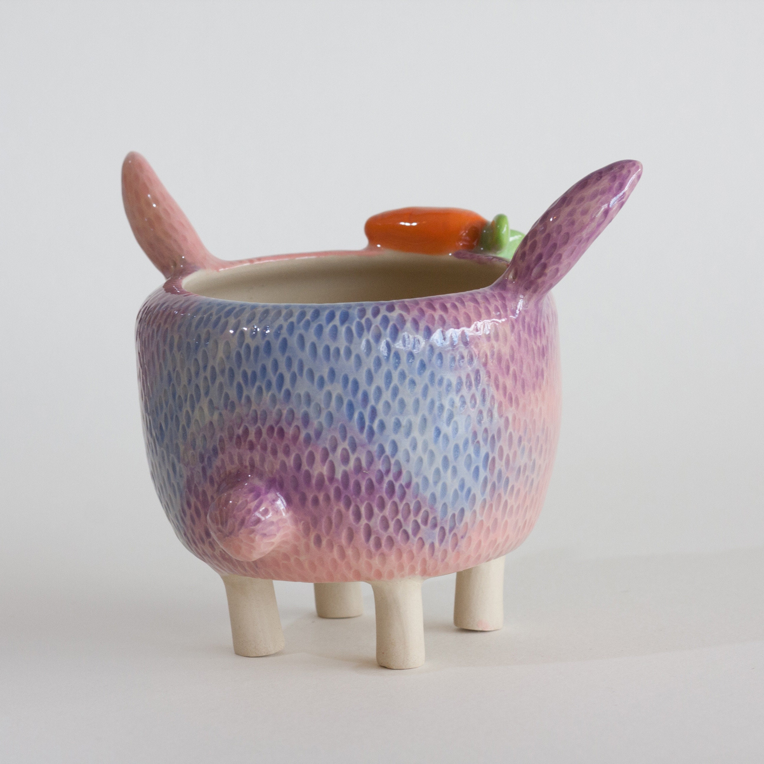 Space Bunny Plant Pot,pottery,cactus Pot,cute Cony Pot,animal Plant Pot ...