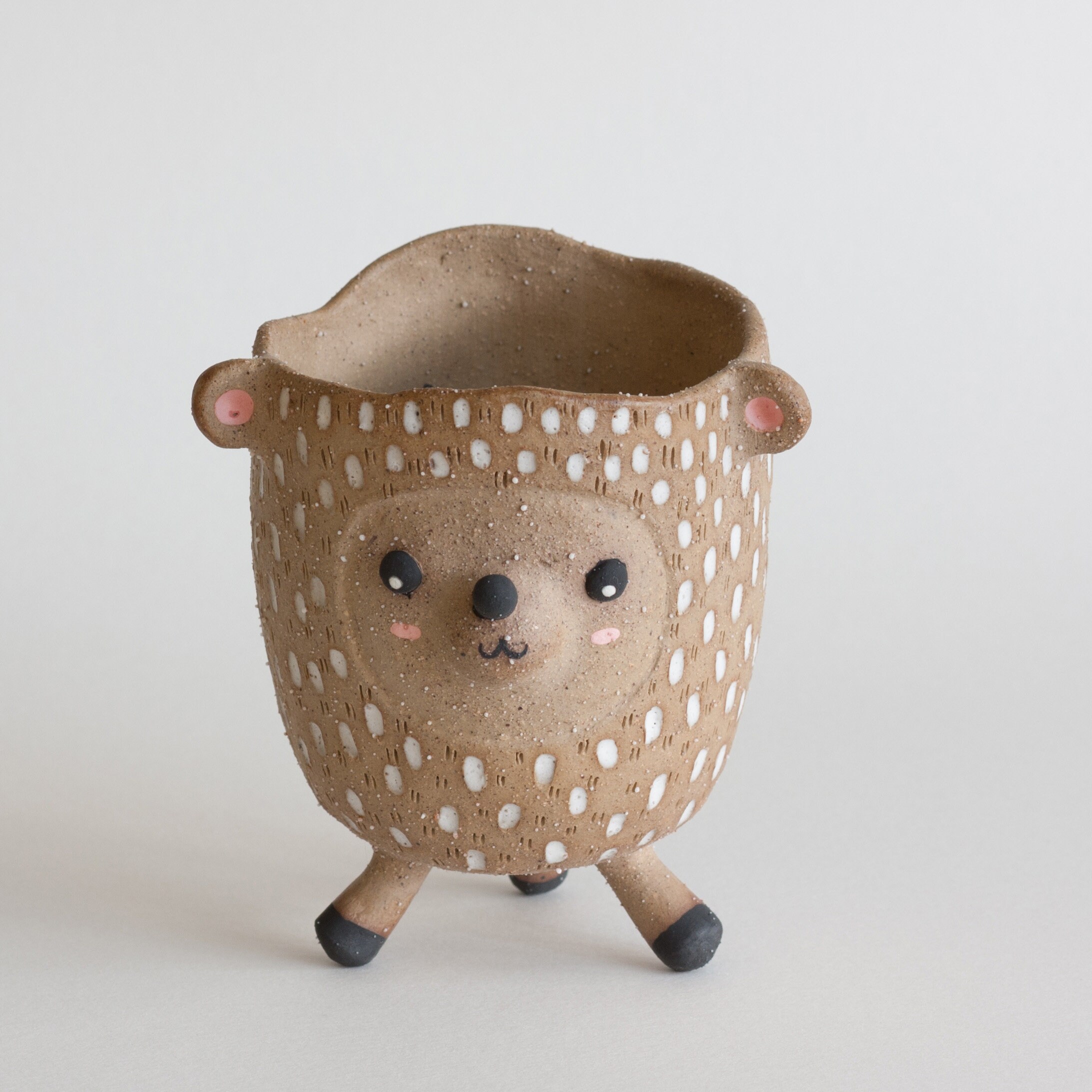 Bear Plant Pot,pottery,cactus Pot,cute Bear Pot,animal Plant Pot ...