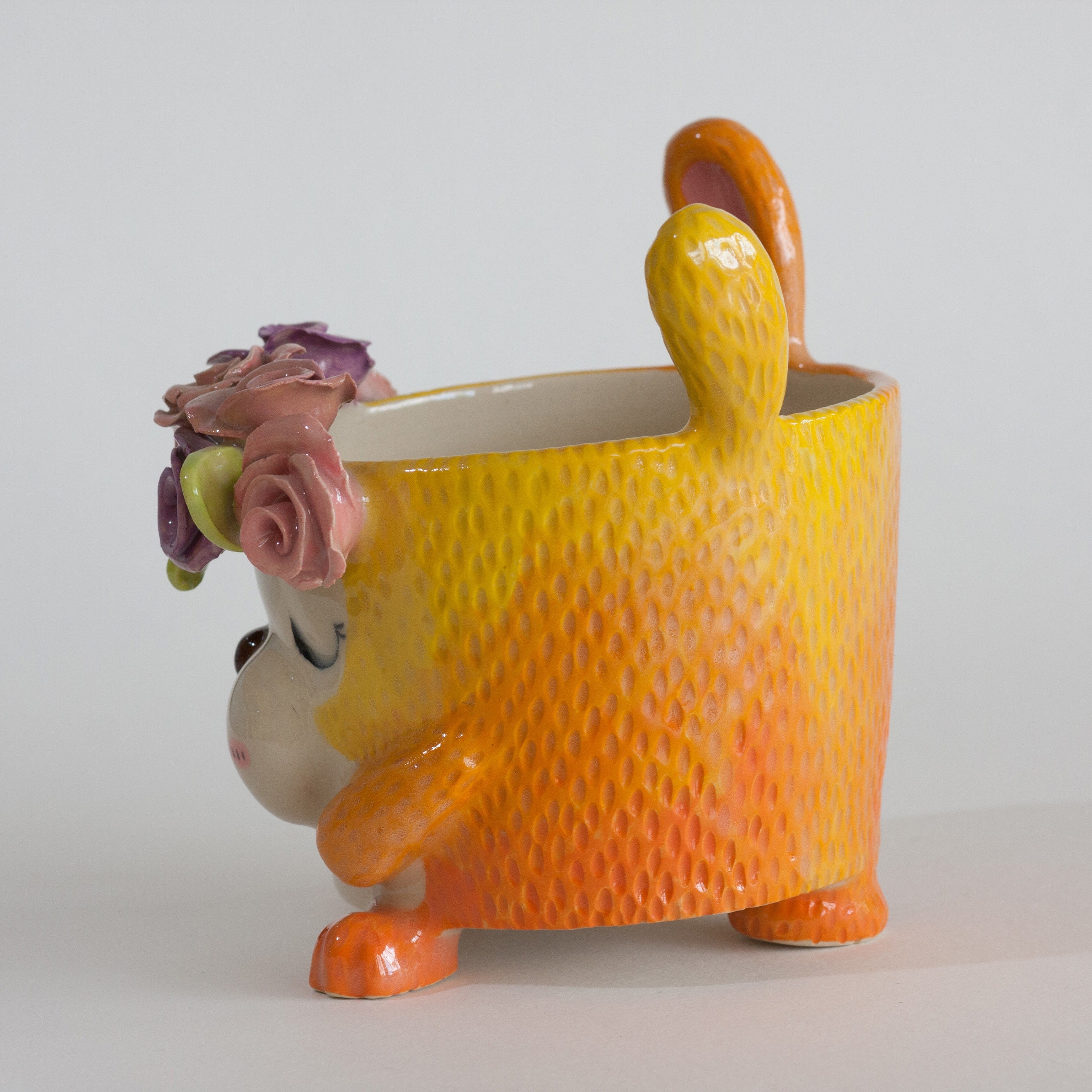 Cute Bunny Plant Pot,pottery,cactus Pot,cute Cony Pot,animal Plant Pot ...