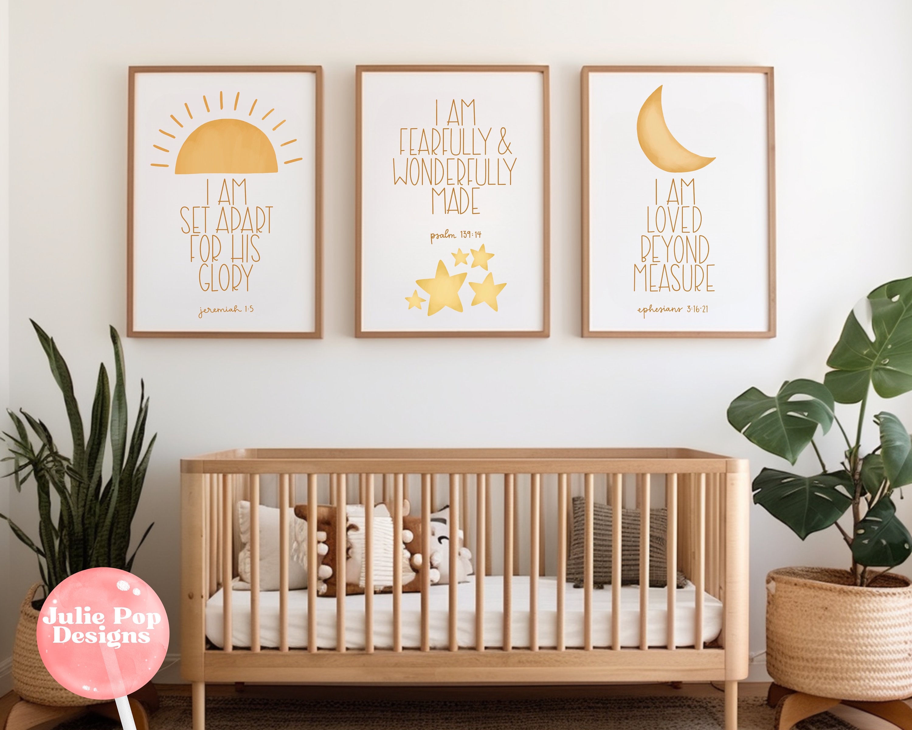 Christian Nursery Print, Bible Verse Nursery Wall Art, Wall Decor ...