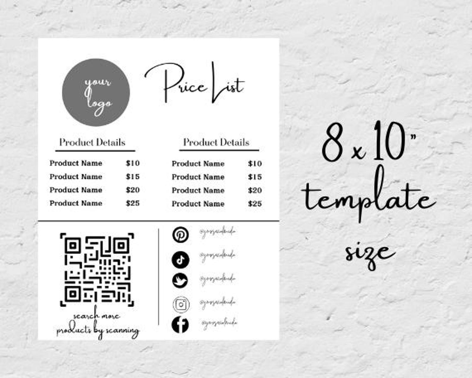 Editable Scan to Pay Template, Printable QR Code Scan for Small ...