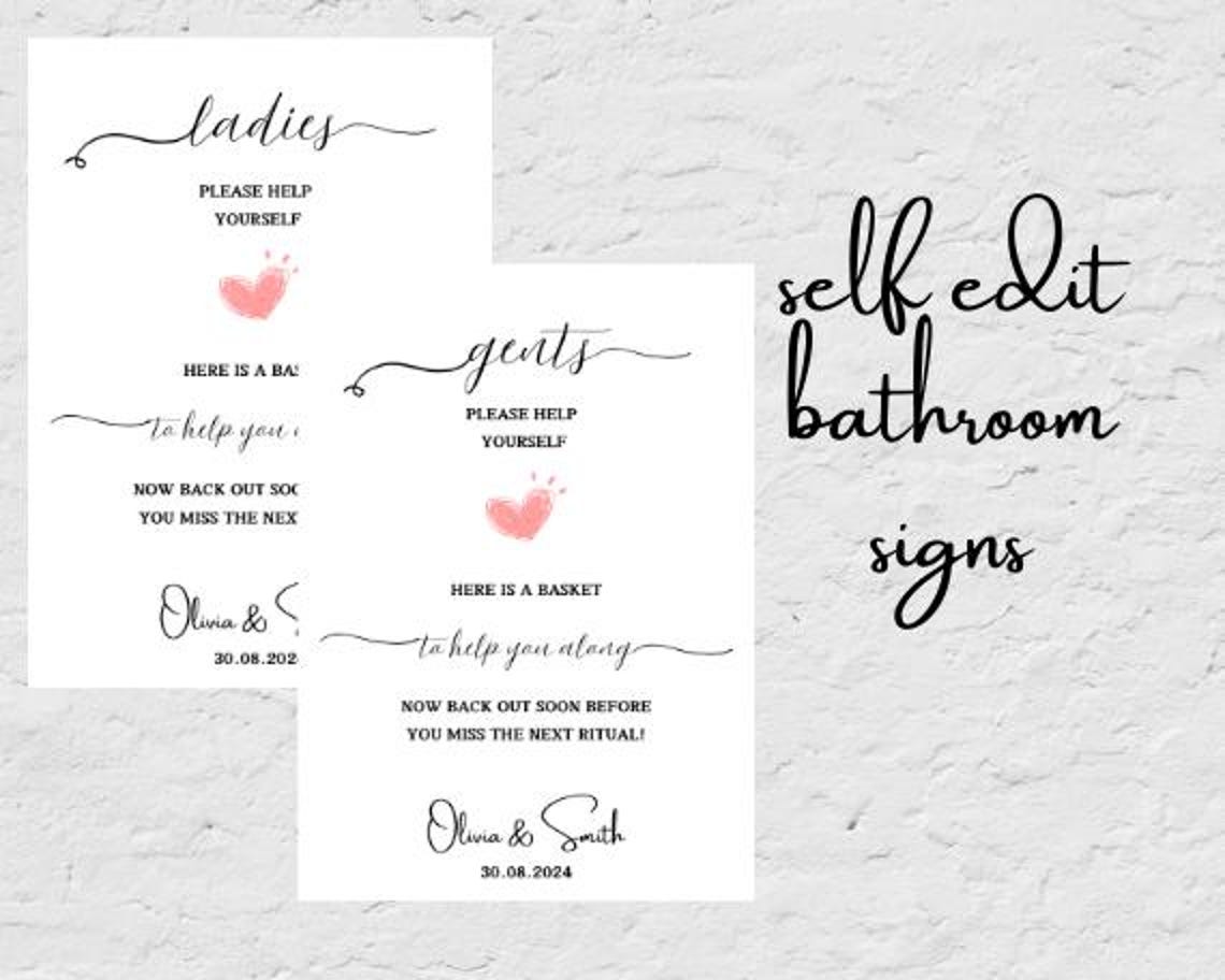 Editable Ladies Bathroom Sign Template Printable Gents Bathroomsign ...