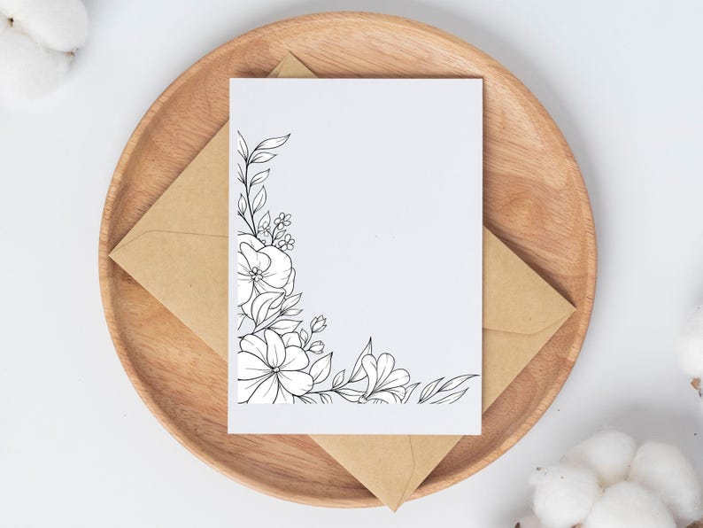 Floral Corner SVG Bundle: Decorative Border Frames (digital Download ...