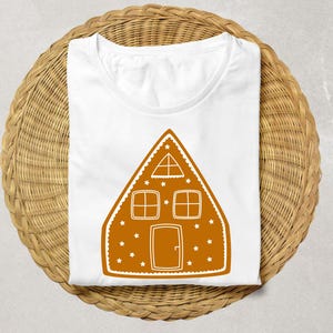 Gingerbread House SVG Clipart, Christmas Silhouette, Winter Holiday ...
