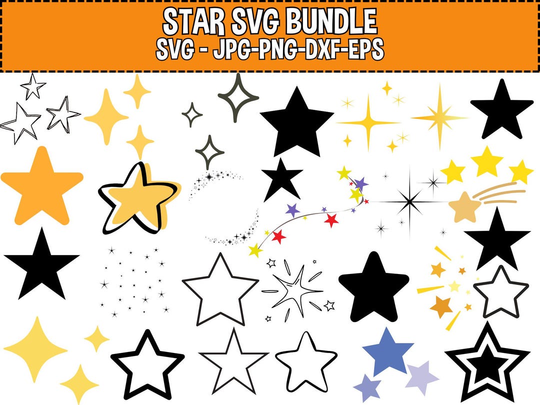 Star SVG Bundle for Cricut, Shining Star Cut Files, Digital Download - Etsy