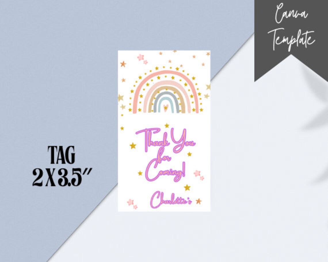 Editable Pastel Rainbow Birthday Invitation Template, Colorful Rainbow ...