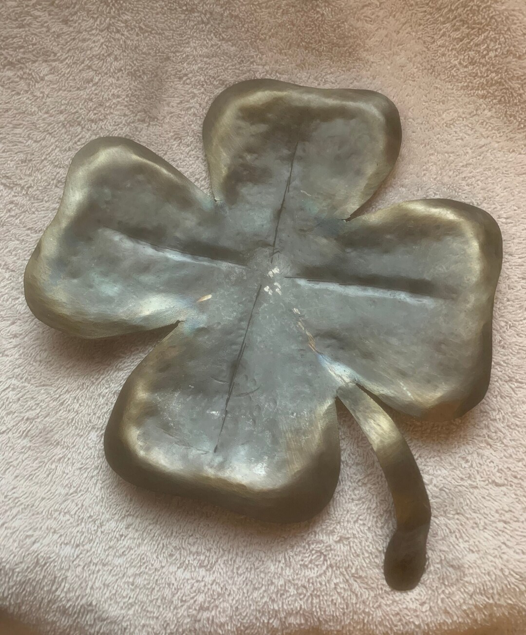 Hand Forged, 4 Leaf Clover Iron Bowl. Brass Highlights - Etsy