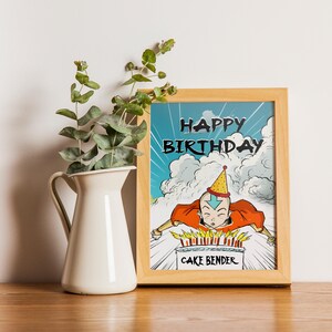 Atla Birthday Card, Printable Comic Card for Fans, Fun Digital Download ...