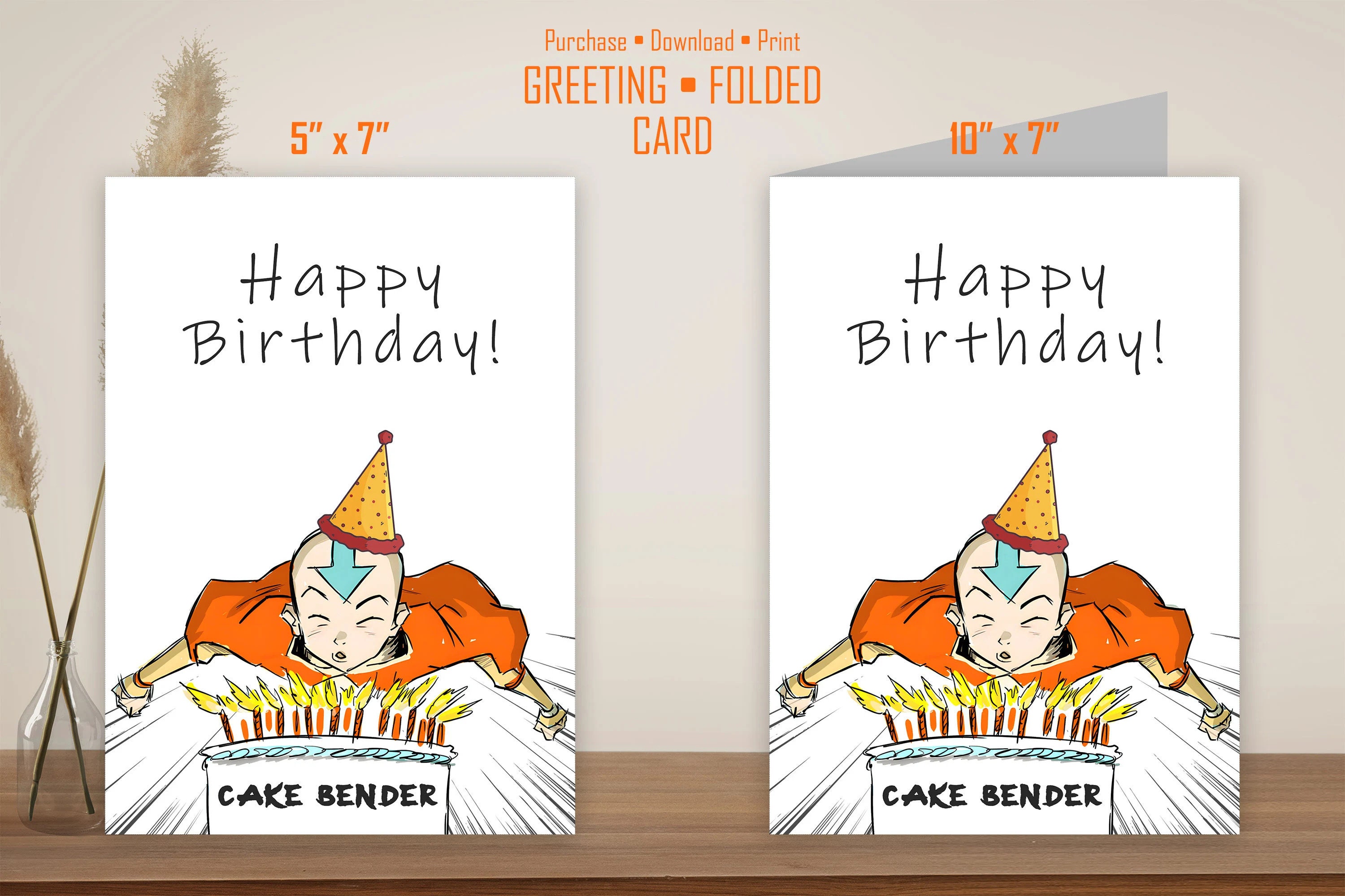 Atla Birthday Card Humorous Comic Book Design for Superhero Fans ...