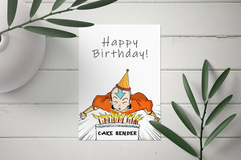 Atla Birthday Card Humorous Comic Book Design for Superhero Fans ...