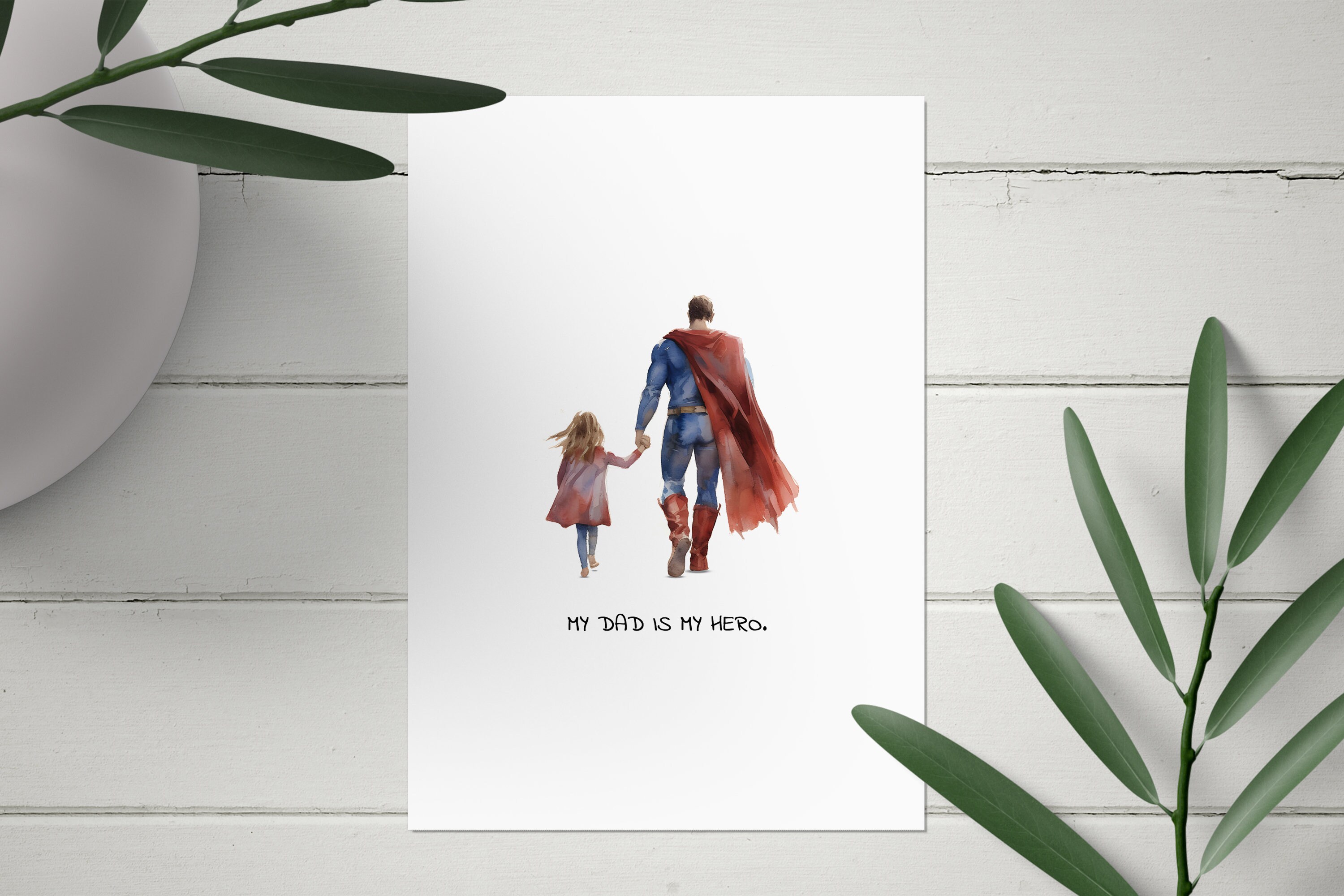 Superhero Dad Birthday Card, Instant Download Printable Card, Last ...